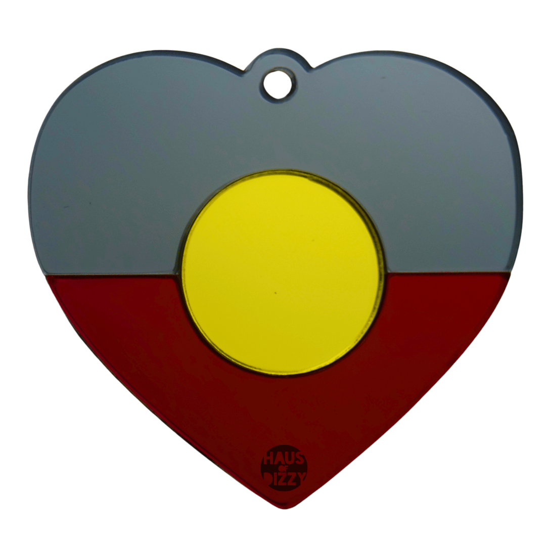 Haus of Dizzy 'First Nations Pride' Mirror Heart Wall Art