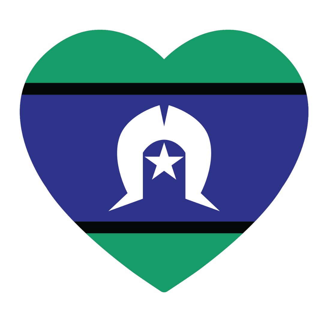 Haus of Dizzy Torres Strait Islander Heart Flag Sticker
